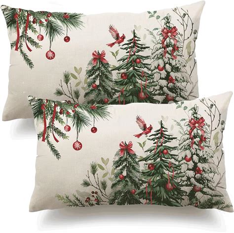 Dfxsz Christmas Pillow Covers 12x20 Inch Set Of 2 Christmas