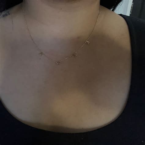 Custom Letter Necklace Spaced Letter Necklace In Rose Gold Custom