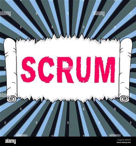 Sign Displaying Scrum Word Written On Handwriting As Distinct From