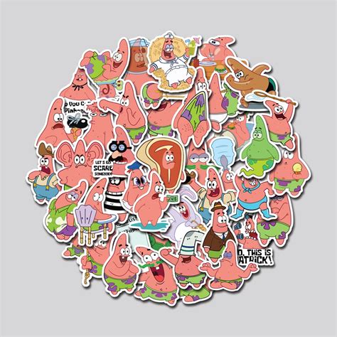 Jual Sticker Pack Patrick Star Stiker Tumbler Laptop Stiker Koper