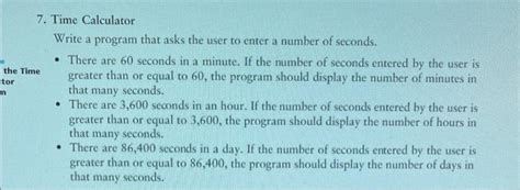 Solved 7 Time Calculator Write A Program That Asks The User Chegg