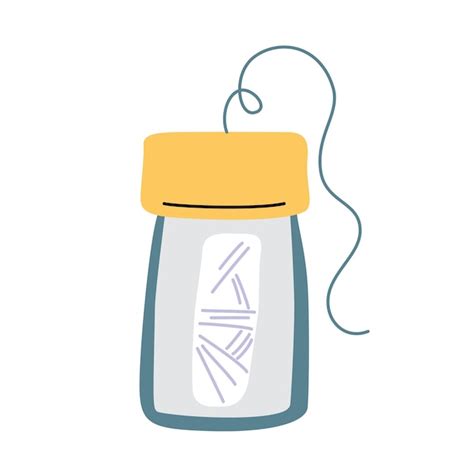 Premium Vector Floss Icon Vector Illustration Of Plastic Jar With