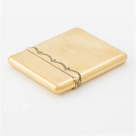 A Jewelled W A Bolin 18k Gold And Enamel Card Case W A Bolin Stockholm 1919 Bukowskis