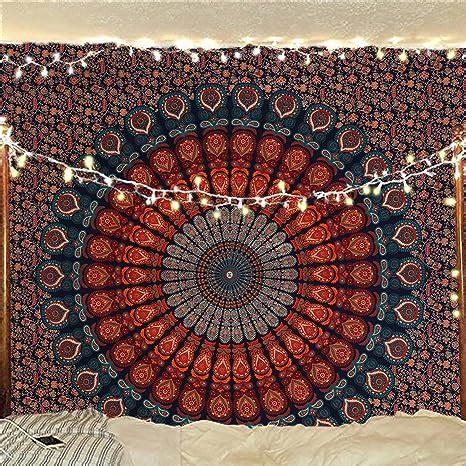 Bless International Indian Hippie Bohemian Psychedelic Peacock Mandala