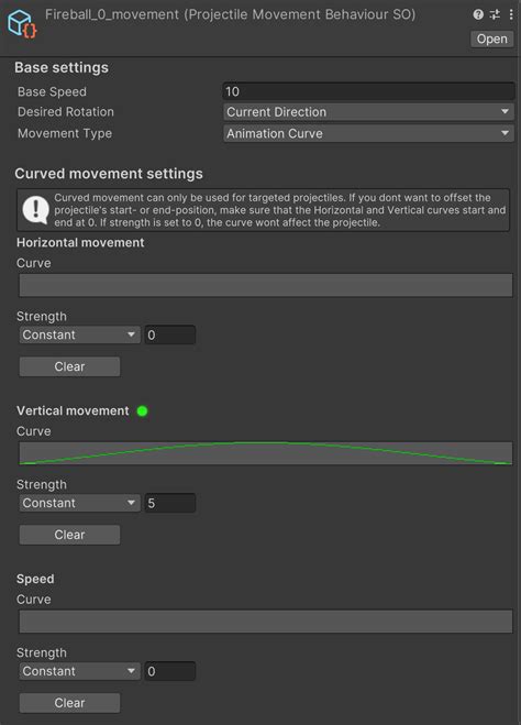Projectile Movement Behaviour Spam Framework Docs