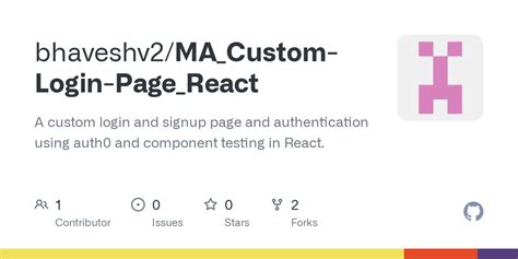 Github Bhaveshv Ma Custom Login Page React A Custom Login And