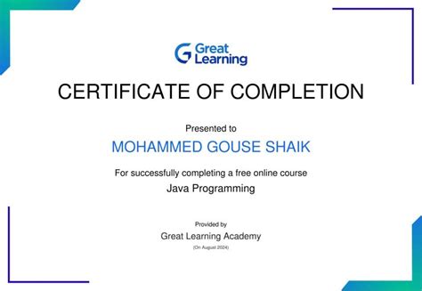Connections Java Programming Certification Greatlearning