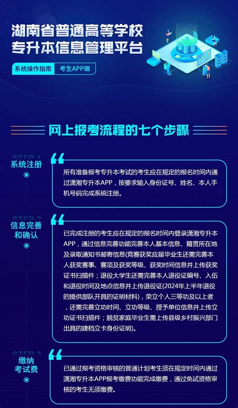 【考生app端】湖南省普通高等学校专升本信息管理平台系统操作指南 湖南专升本
