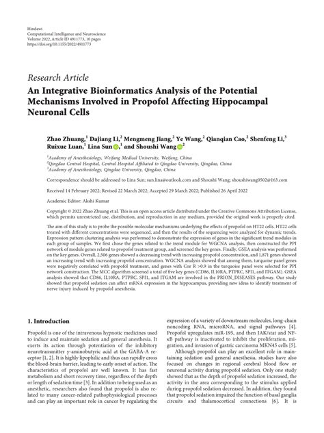 Pdf An Integrative Bioinformatics Analysis Of The Potential