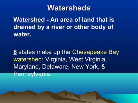 5 Chesapeake Bay Notes Watershed Ppt Geography Science