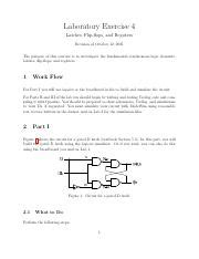 Investigating Logic Elements Latches Flip Flops And Registers Course Hero