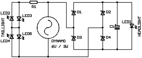 Dynamo LED Light Systems For Bicycles Electronic Circuits