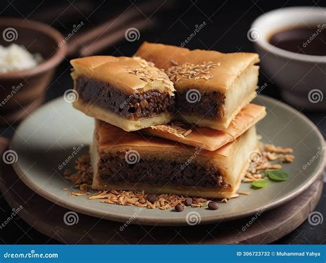 Special Martabak With Chocolate Filling On The Table Stock Illustration