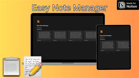 Notion Easy Note Manager