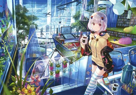 动漫女孩壁纸 未来城市 计算机壁纸从uaha 图片来自fonwall