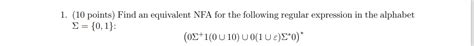 Solved 1 10 Points Find An Equivalent Nfa For The