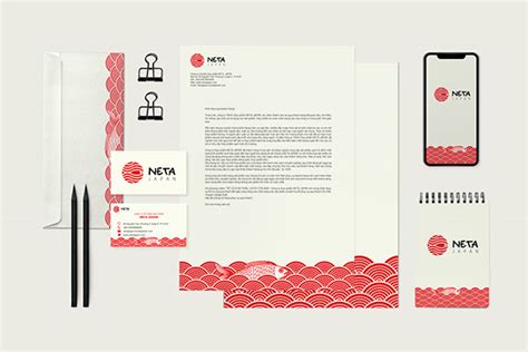 Nhận diện thương hiệu công ty thực phẩm Neta Japan on Behance