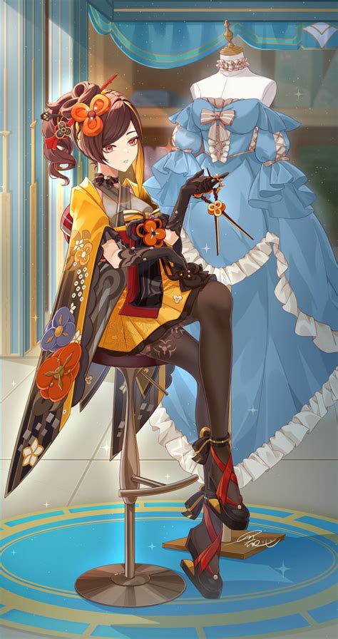 Chiori Genshin Impact Drawn By Nanqi Danbooru