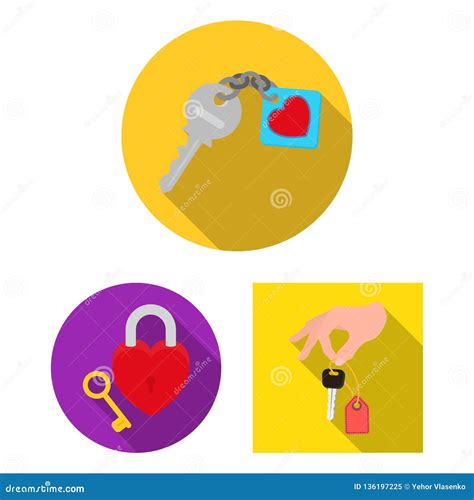 Vector Design Of Key And Protection Symbol Set Of Key And Security Stock Symbol For Web Stock