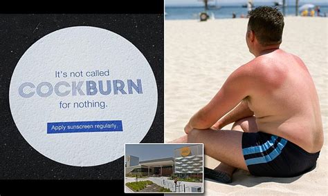 Aquatic Centres Cheeky Sunscreen Awareness Slogan Daily Mail Online