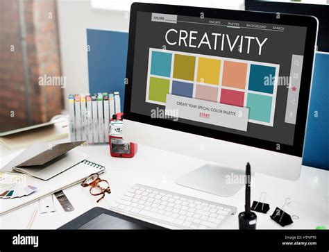 Colour Shade Design Colourful Palette Concept Stock Photo - Alamy