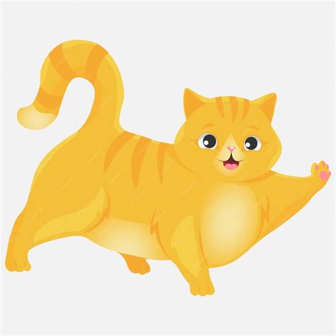 Premium Vector Cute Cartoon Orange Cat Vector Illustration