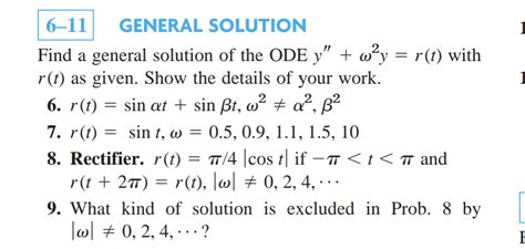 Solved General Solutionfind A General Solution Of The Ode