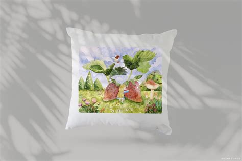 水彩草莓小女孩风格插画设计作品 设计人才灵活用工 设计dna