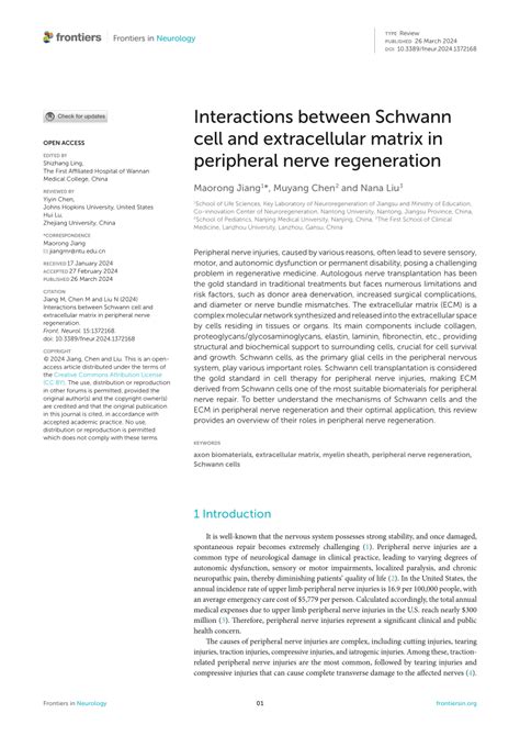 Pdf Interactions Between Schwann Cell And Extracellular Matrix In