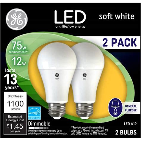 GE Pack Watt Dimmable LED Soft White A Light Bulbs Blain S Farm Fleet