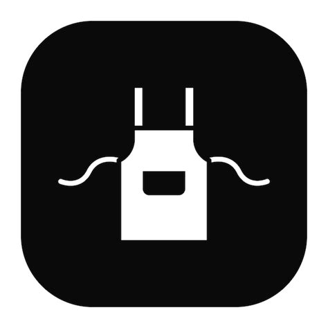 Icono Del Delantal Vector Premium
