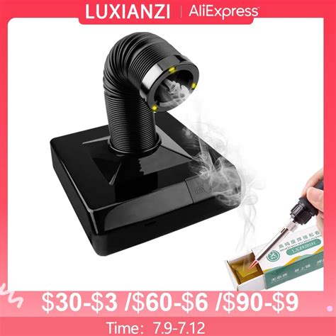 Luxianzi 탁상 납땜 인두 연기 흡수기 Led 조명 Esd 연기 추출기 필터 스크린 흡연 장비 220v