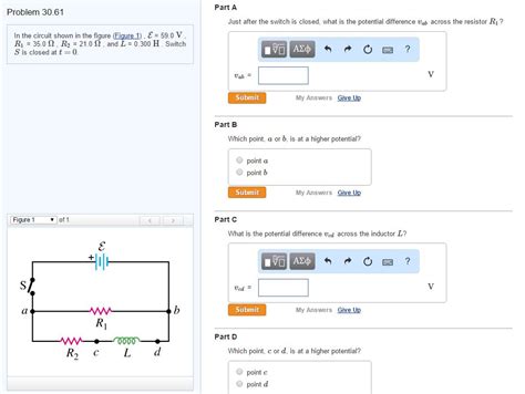 Solved In The Circuit Shown In The Figure E 59 0 V R1 Chegg