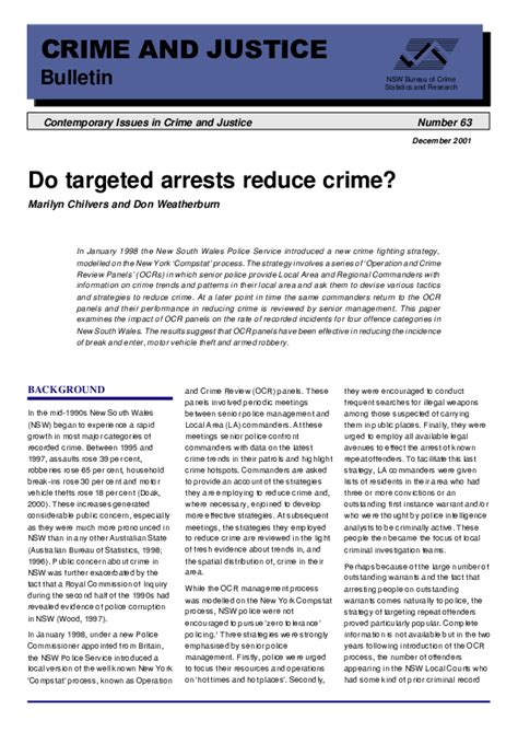 pdf do targeted arrests reduce crime