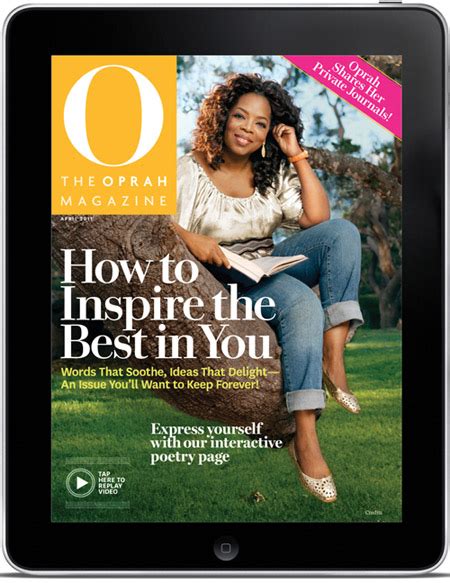 O The Oprah Magazines April IPad Edition Is In The AppStore