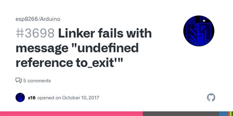 Linker Fails With Message Undefined Reference Toexit · Issue 3698