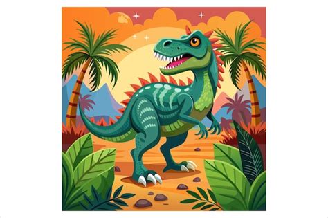 Cute Dinosaurs Vector Premium Ai Generated Vector