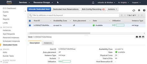 Aws Dedicated Hosts The It Hollow