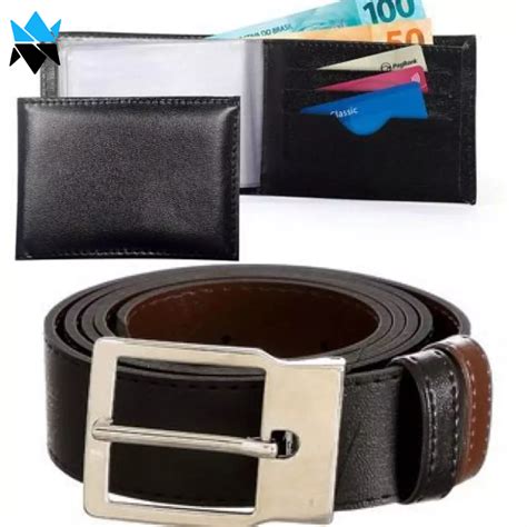 Carteira Masculina Slim Casual Fino Porta CartÃo Cinto Masculino