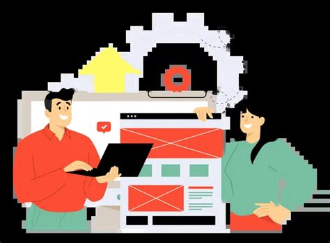 web developer team working on website layout illustration free
