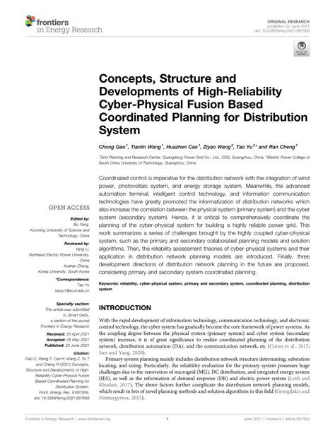 Pdf Concepts Structure And Developments Of High Reliability Cyber Physical Fusion Based