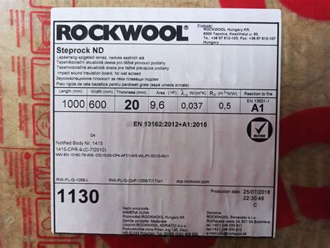 Подова каменна вата Rockwool Steprock Nd Строителни материали Гара
