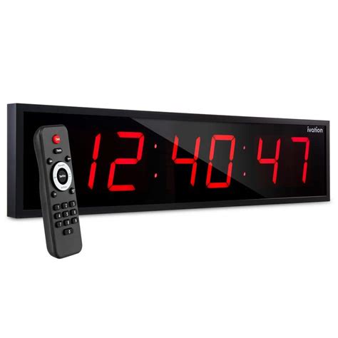 Ivation 24 Large Oversized Wall Mounted LED Digital Clock Time Bar