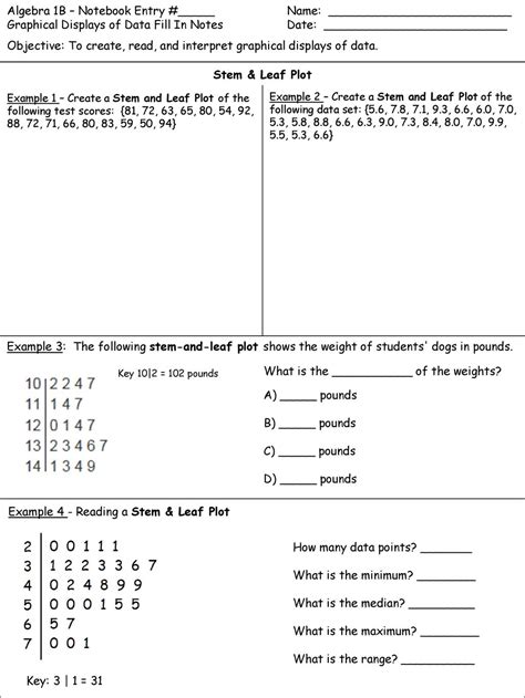 Blank Stem And Leaf Plot Template Sampletemplatemyid