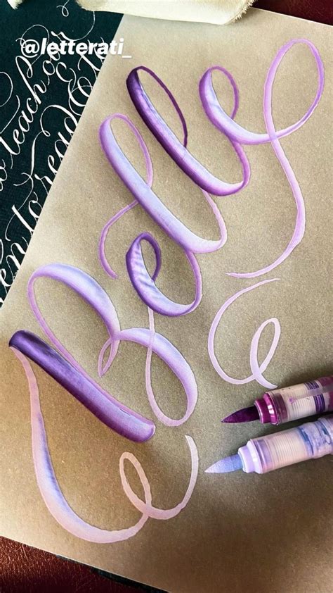 Belle In Brushcalligraphy Handwriting Handlettering Lettering