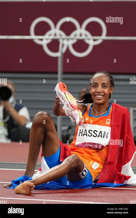 Sifan Hassan Of The Netherlands Celebrates After Winning The Gold