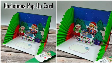 Diy Christmas Pop Up Card Pop Up Card การ์ดป๊อปอัพคริสต์มาส แม่เนย น้อง