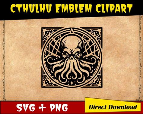 Svg Png Kraken Cthulhu Mythos Symbol Emblem Jrpg Role Playing Games