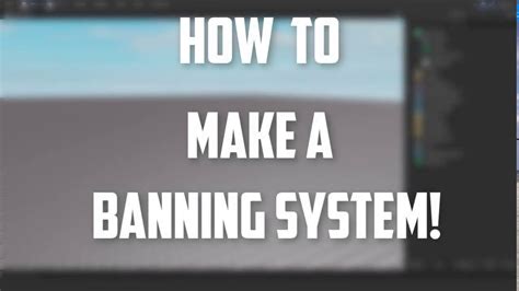How To Make A Ban System Roblox YouTube
