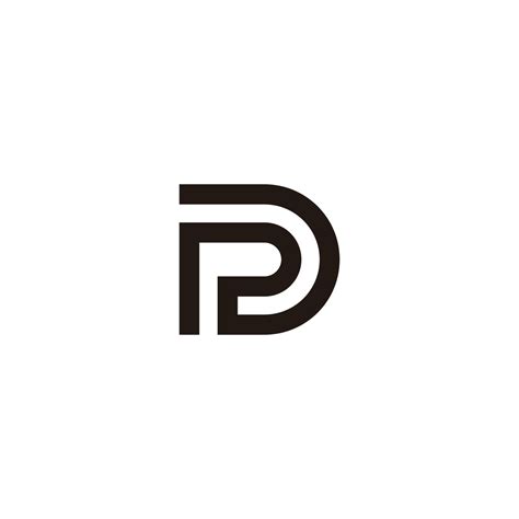 Letter Pd Simple Stripes Geometric Linear Logo Vector 18880987 Vector Art At Vecteezy